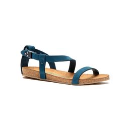 Comfortfusse Leder-Sandalen in Dunkelblau - 53% | Gr&ouml;&szlig;e 38 | Damen-sandalen