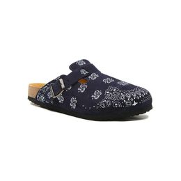 Comfortfusse Leder-Clogs "Folk Capri" in Dunkelblau - 50% | Gr&ouml;&szlig;e 35 | Damen-pantoletten