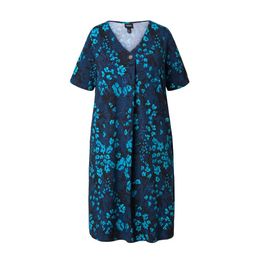 Ulla Popken Kleid Damen Gr&ouml;&szlig;e 50/52 azur / enzian / dunkelblau Winterkleid