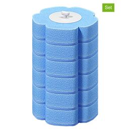 Joybos 6er-Set: Set: Ersatz-Schwammkopfaufs&auml;tze in Wei&szlig;/ Blau - &Oslash; 4 cm - 41% | Badezimmer-accessoires