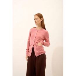 Just Cashmere Kaschmir-Cardigan "Katharine" in Rosa - 50% | Gr&ouml;&szlig;e M | Damen-pullover-cardigans