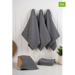 Violeta Home 6er-Set: Geschirrt&uuml;cher in Grau - (L)76 x (B)43 cm - 55% | Tischwaesche