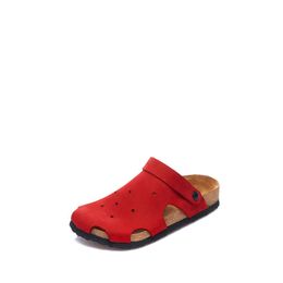 Comfortfusse Leder-Clogs in Rot - 50% | Gr&ouml;&szlig;e 41 | Clogs-pantoletten-kinder