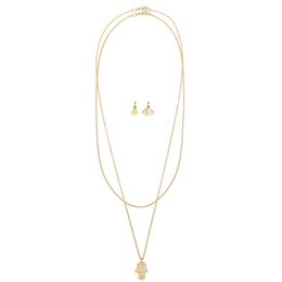 Elli Jewelry Set 'Evil Eye, Hamsa' female Gold size 45