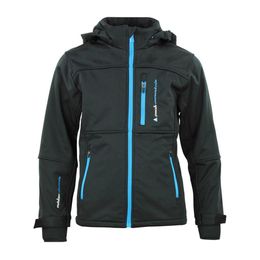 Peak Mountain Softshelljacke in Schwarz/Blau - 69% | Gr&ouml;&szlig;e 98 | Kinder-outdoor-jacken