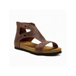 Comfortfusse Leder-Sandalen "Vera" in Braun - 50% | Gr&ouml;&szlig;e 36 | Damen-sandalen