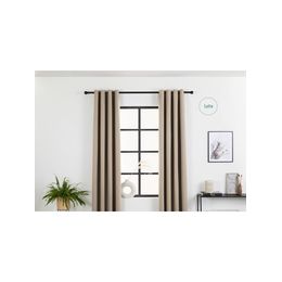 LIFA LIVING &Ouml;senvorhang in Beige - 75% | Gr&ouml;&szlig;e 150x250 cm | Gardinen-vorhaenge