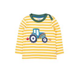 frugi Longsleeve "Orion" in Gelb/ Wei&szlig; - 41% | Gr&ouml;&szlig;e 104/110 | Kinder-longsleeves