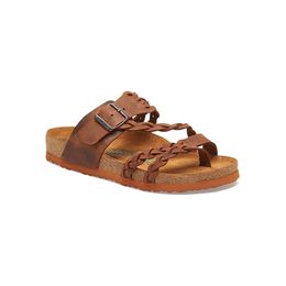 Comfortfusse Leder-Zehentrenner in Braun - 52% | Gr&ouml;&szlig;e 35 | Damen-sandalen