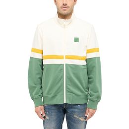 Mustang Sweatjacke in Creme/ Gr&uuml;n/ Orange - 62% | Gr&ouml;&szlig;e XL | Herren-sweatshirts-jacken