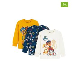 COOL CLUB 3er-Set: Sweatshirts in Wei&szlig;/ Dunkelblau/ Gelb - 36% | Gr&ouml;&szlig;e 116 | Kinder-sweatshirts-jacken