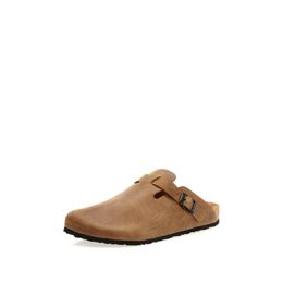 Comfortfusse Leder-Clogs in Sand - 50% | Gr&ouml;&szlig;e 41 | Herren-hausschuhe