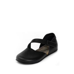Comfortfusse Leder-Ballerinas in Schwarz - 50% | Gr&ouml;&szlig;e 36 | Damen-ballerinas