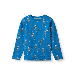 Smafolk Sm&aring;folk Longsleeve "Skelette" in Blau - 57% | Gr&ouml;&szlig;e 86/92 | Baby-langarmshirts