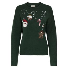 Jacqueline de Yong JDY Pullover "Santa" in Gr&uuml;n - 33% | Gr&ouml;&szlig;e XL | Damen-pullover-cardigans