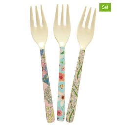 Rice 3er-Set: Kuchengabeln in Beige/ Bunt - (L)14,5 cm - 70% | Gedeckter-tisch