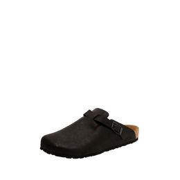 Comfortfusse Leder-Clogs in Schwarz - 50% | Gr&ouml;&szlig;e 40 | Herren-hausschuhe