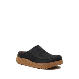 Comfortfusse Leder-Clogs in Schwarz - 49% | Gr&ouml;&szlig;e 41 | Damen-pantoletten