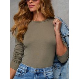 Milan Kiss Longsleeve in Khaki - 57% | Gr&ouml;&szlig;e M | Damen-tops