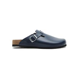 Comfortfusse Leder-Clogs in Dunkelblau - 50% | Gr&ouml;&szlig;e 39 | Damen-pantoletten