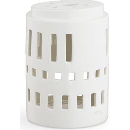 K&Auml;HLER DESIGN K&auml;hler Lichthaus "Urbania Little tower" in Wei&szlig; - (H)11,5 x &Oslash; 8 cm - 40% | Kerzen-vasen
