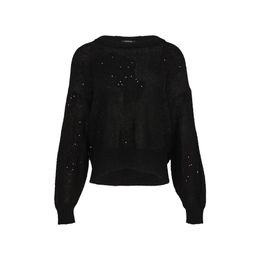 comma, COMMA Pullover Damen Gr&ouml;&szlig;e XL schwarz / silber