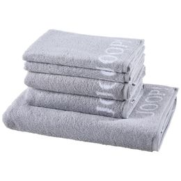 JOOP! Frottierset, Grau, Silber, Textil, 5-teilig, Uni, Oeko-Tex&reg; Standard 100, saugf&auml;hig, Aufh&auml;ngeschlaufe, strapazierf&auml;hig, angenehm weich, hochwertige Qualit&auml;t, Badtextilien, Handtuch-Sets