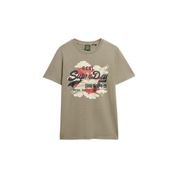 Superdry & Co T-Shirt 'Tokyo' Herren Gr&ouml;&szlig;e XL khaki / hellrot / schwarz / wei&szlig;