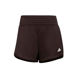 adidas Performance Sportshorts 'Pacer Essentials' Damen Gr&ouml;&szlig;e XS braun / wei&szlig;