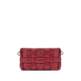 Guess Hobo Bags - Quilted Burgundy Shoulder Bag With Gold-Tone Hardw - Gr. unisize - in Rot - f&uuml;r Damen