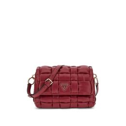 Guess Hobo Bags - Woven Faux Leather Shoulder Bag - Gr. unisize - in Rot - f&uuml;r Damen