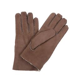 eleventy Handschuhe - Textured Brown Gloves With Plush Lining - Gr. L - in Braun - f&uuml;r Damen