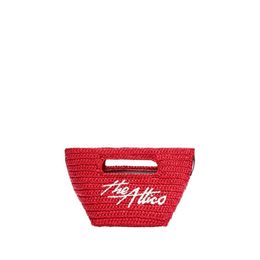 The Attico Hobo Bags - Woven Red Handbag With Cut-Out Handles - Gr. unisize - in Rot - f&uuml;r Damen