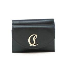 Christian Louboutin Portemonnaie - Black Leather Loubi54 Wallet - Gr. unisize - in Schwarz - f&uuml;r Damen