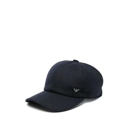 Emporio Armani Caps & M&uuml;tzen - Navy Wool Blend Baseball Cap - Gr. L - in Schwarz - f&uuml;r Damen