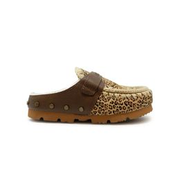 mou Slipper & Pantoletten - Fw431009d Winter Bio Ponyskin Leather Wool Rubber - Gr. 37 (EU) - in Braun - f&uuml;r Damen