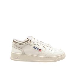 Autry Low-Top Sneaker - Sneakers Med-Way Cream Leather Sneakers - Gr. 36 (EU) - in Beige - f&uuml;r Damen
