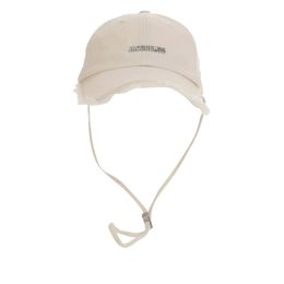 Jacquemus Caps & M&uuml;tzen - Beige Cotton Cap - Gr. 58 - in Grau - f&uuml;r Damen