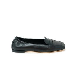 Attilio Giusti Leombruni Black Leather Loafer Softy - Gr. 36 (EU) - in Schwarz