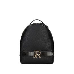 John Richmond Rucks&auml;cke - Embossed Black Backpack With Metallic Accents - Gr. unisize - in Schwarz - f&uuml;r Damen