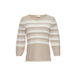 s.Oliver BLACK LABEL Pullover Damen Gr&ouml;&szlig;e XL hellbeige / wei&szlig;