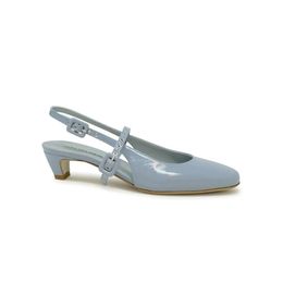 Halmanera Sandalen - Dina14 Light Blue Brezza Patent Leather Glaze Sand - Gr. 37 (EU) - in Grau - f&uuml;r Damen