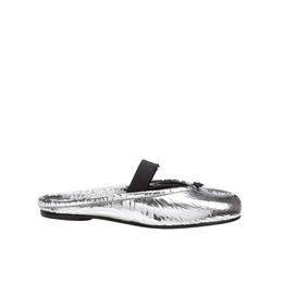 Maison Martin Margiela Maison Margiela Slipper & Pantoletten - Silver Broken Leather Tabi Mule - Gr. 37,5 (EU) - in Rot - f&uuml;r Damen