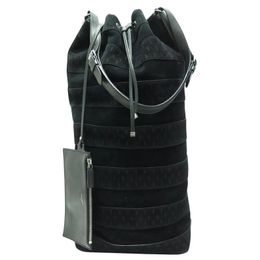 SAINT LAURENT Portemonnaies - SAINT LAURENT BUCKET BAG MONOGRAMM AUS SUEDE UND S - Gr. unisize - in Schwarz - f&uuml;r Damen