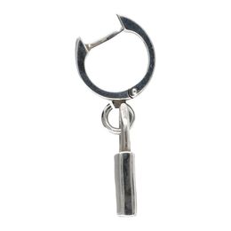 Emanuele Bicocchi Ohrringe - Sterling Silver Single Earring With Padlock Pendan - Gr. unisize - in Mehrfarbig - f&uuml;r Damen