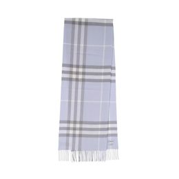 Burberry T&uuml;cher & Schals - "Check" Scarf In Blue Cashmere, All-Over "Check" P - Gr. unisize - in Grau - f&uuml;r Damen