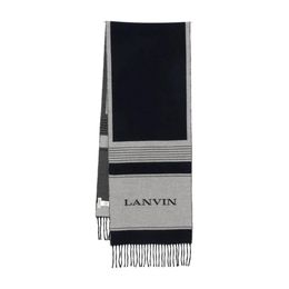 Lanvin T&uuml;cher & Schals - Two-Tone Rectangular Silk - Gr. unisize - in Schwarz - f&uuml;r Damen