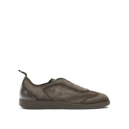 Santoni Low-Top Sneaker - Sneaker With Elastic Laces - Gr. 7 - in Grau - f&uuml;r Damen