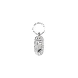 MM6 Maison Margiela Schl&uuml;ssel- & Taschenanh&auml;nger - Textured Silver-Plated Brass Keychain With Numeric - Gr. unisize - in Silber - f&uuml;r Damen