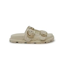 Stuart Weitzman Sandalen - Ivory Lace Benni Sport Slide Sandals - Gr. 5_5 - in Grau - f&uuml;r Damen